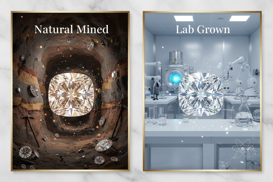 The Differences Between Natural & Lab Grown Diamonds – Jean Pierre Jewelers